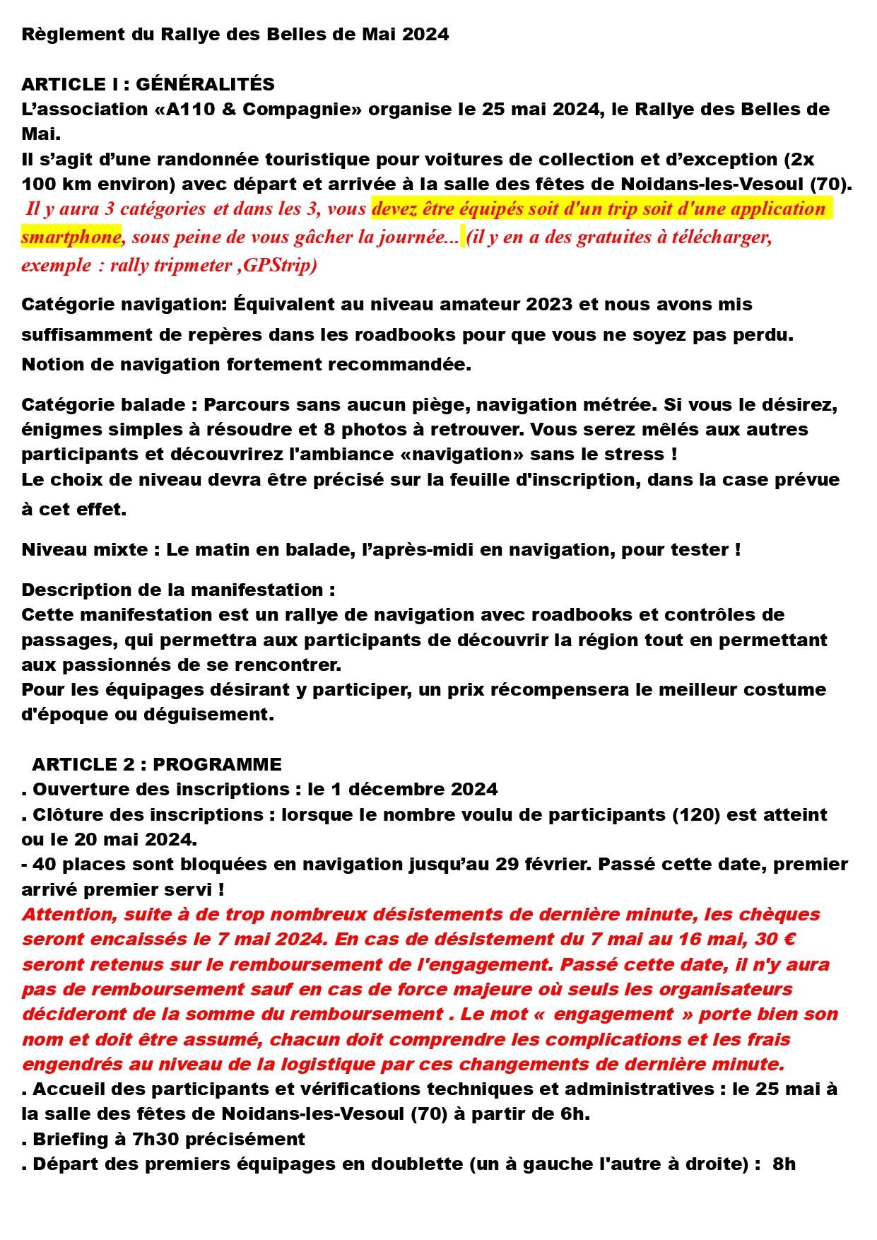 Règlement RBM 2024 – A110&Cie